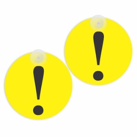 Set semne incepator cu ventuze, Mega Drive, Plastic, Galben, 2 bucati ...