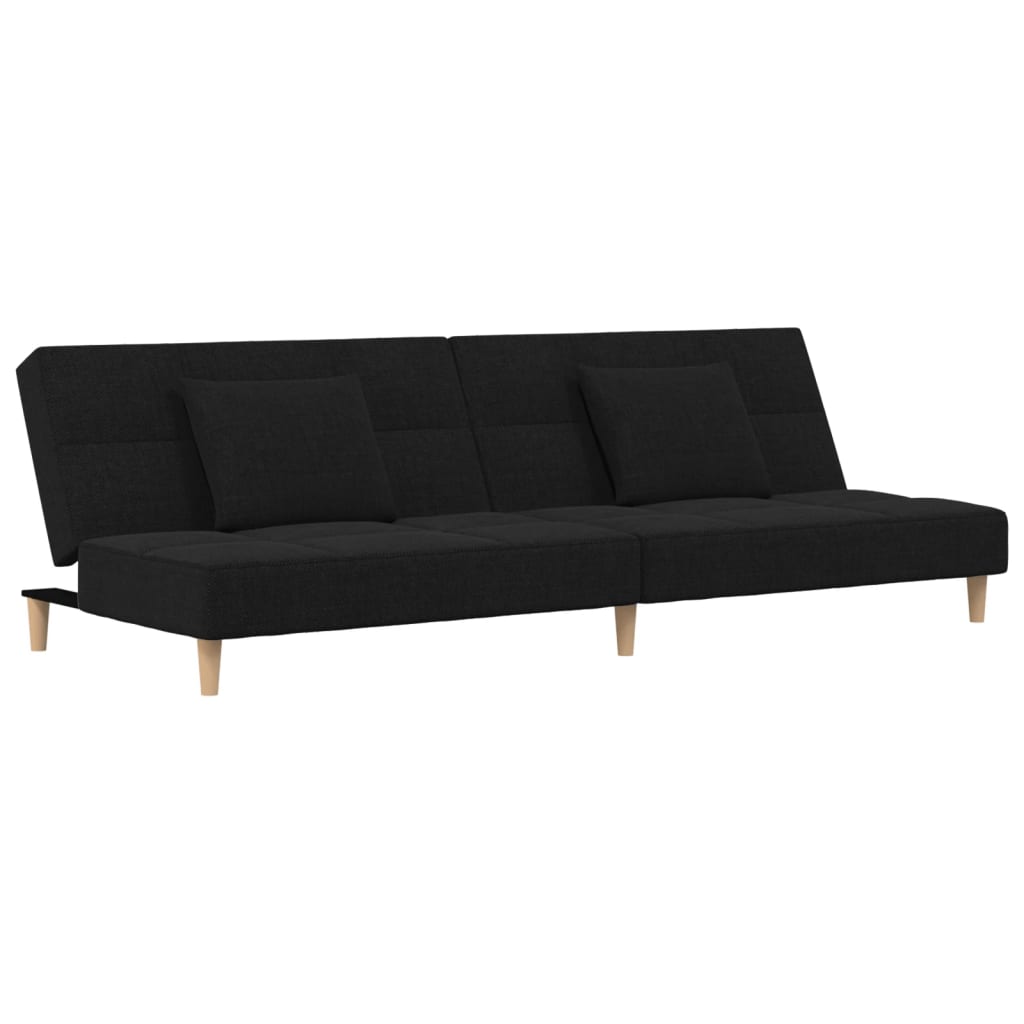 Canapea extensibila,2 persoane, cu 2 locuri,200x84,5x69 cm, negru, 2 ...
