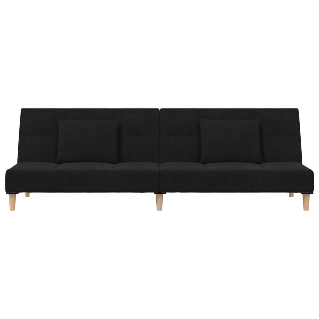 Canapea extensibila,2 persoane, cu 2 locuri,200x84,5x69 cm, negru, 2 ...