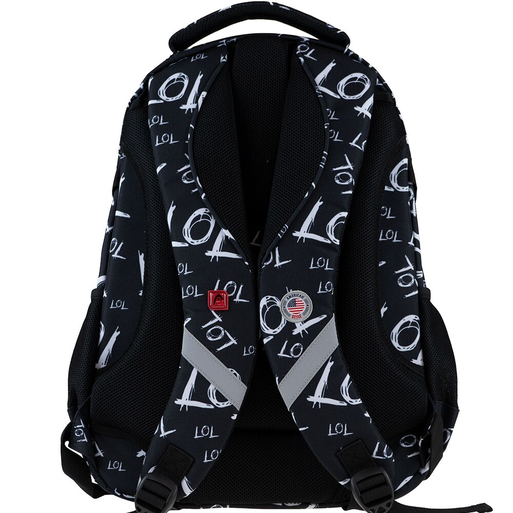 Ghiozdan pentru scoala, cu benzi reflectorizante, 45x31x19 cm, Head HD ...