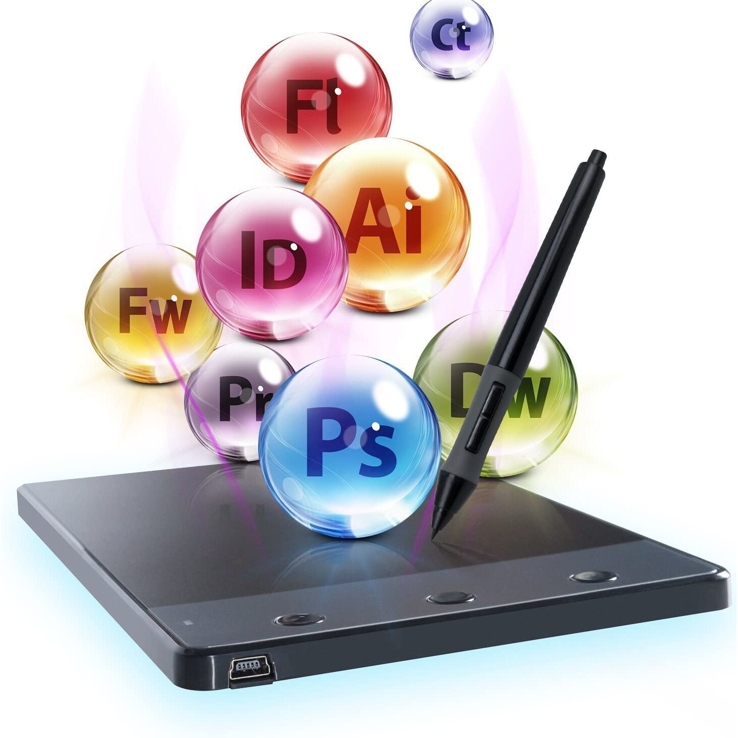 Huion H420 grafikus tábla 4 x 2,3 hüvelyk 3 Express Keys USB OSU tablet ...