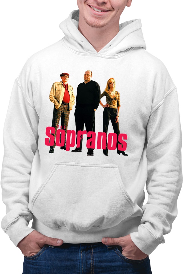 Hanorac barbati The Sopranos HBO Drama Police Series, alb, marime L ...