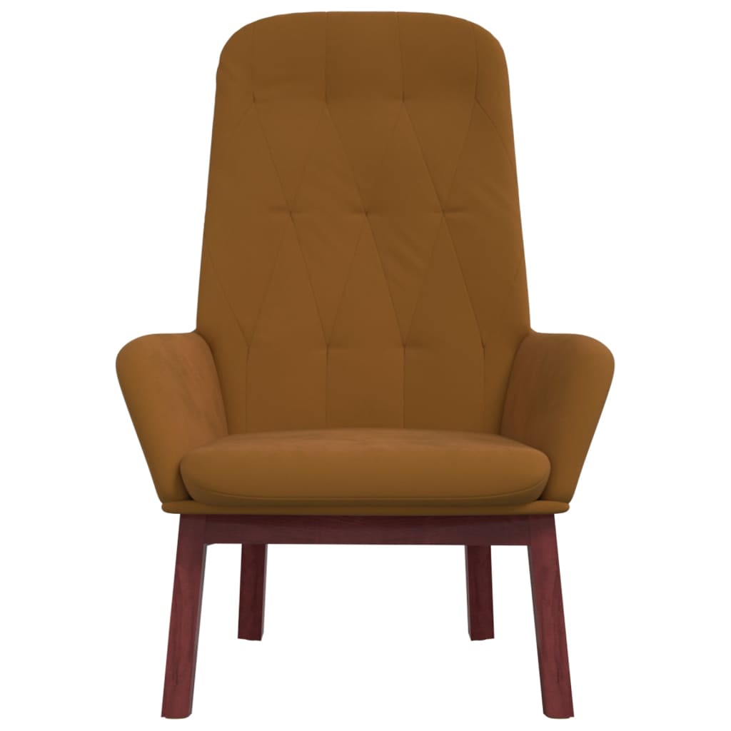 Scaun de relaxare vidaXL, 70 x 77 x 98 cm, maro, catifea - eMAG.ro