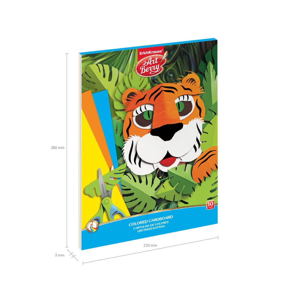 Carton colorat, A4, 10 culori, 10 coli - eMAG.ro