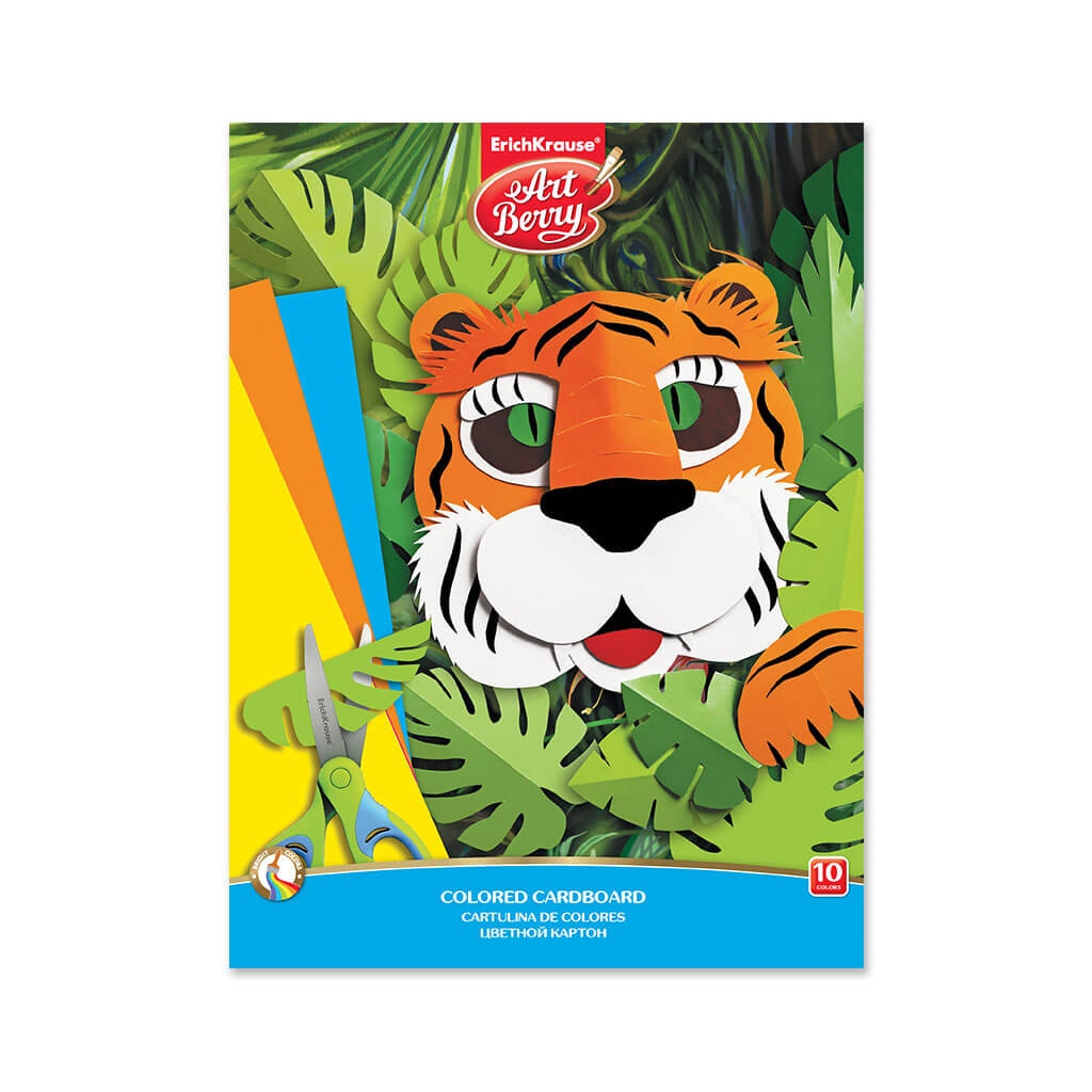 Carton colorat, A4, 10 culori, 10 coli - eMAG.ro