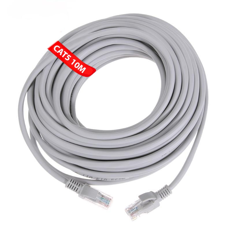 Cablu de retea UTP cat 5e, 10 metri, gri - eMAG.ro