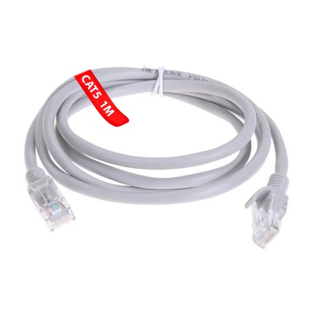 Cablu de retea UTP cat 5e, 1 metru, gri - eMAG.ro