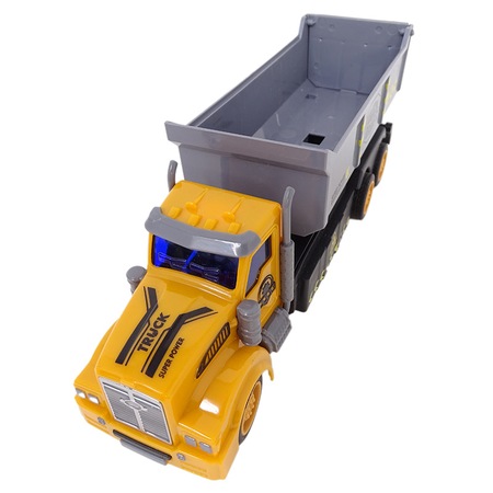 Camion cu Bena cu telecomanda, sunete si lumini, galben - eMAG.ro