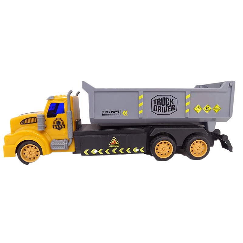 Camion cu Bena cu telecomanda, sunete si lumini, galben - eMAG.ro