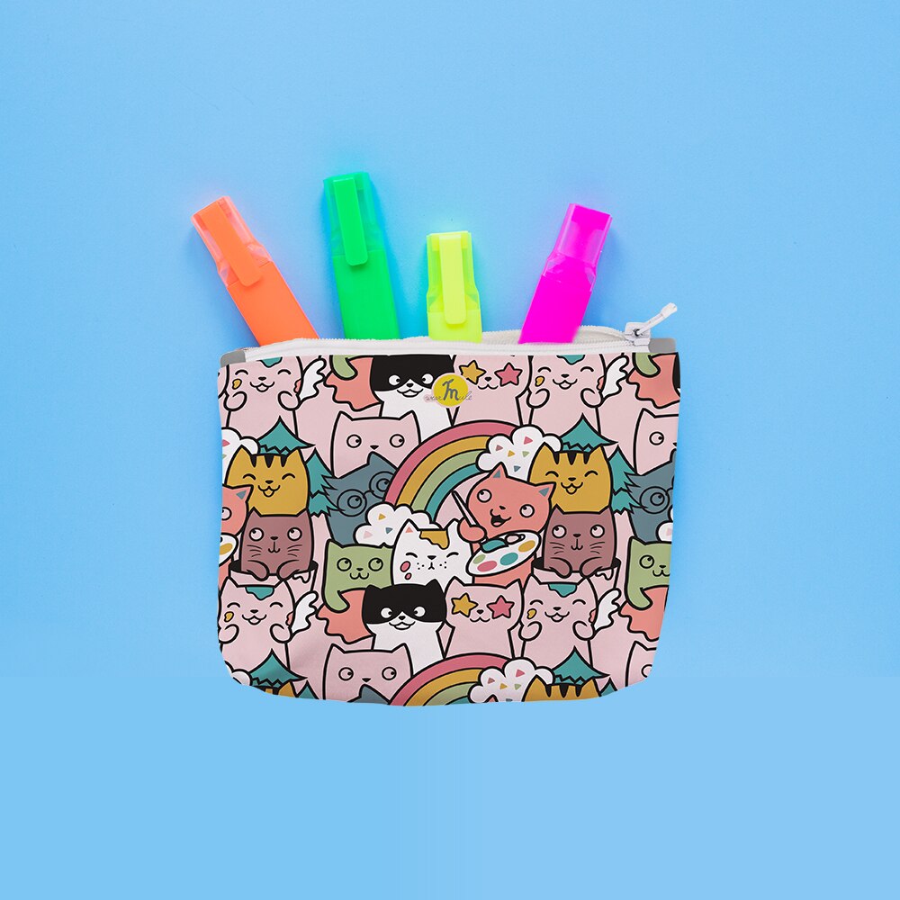 Penar Handmade, Pisici si Curcubeu, Multicolor, 22x19 cm - eMAG.ro