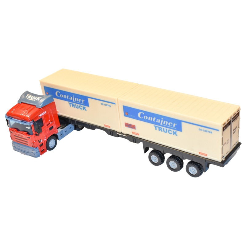 Camion (cap tir cu remorca) Rosu jucarie - eMAG.ro