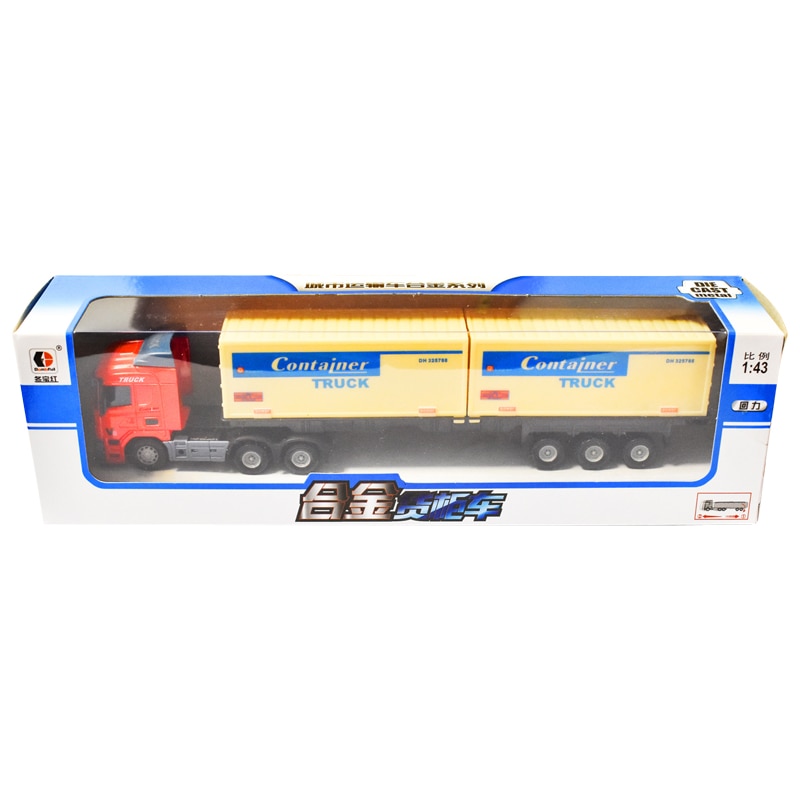 Camion (cap tir cu remorca) Rosu jucarie - eMAG.ro