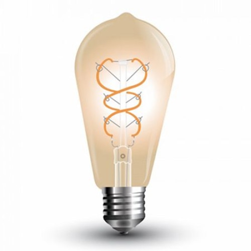 Bec Led St64 E27 5w Cu Filament, Reglabil 2200k Alb Cald - eMAG.ro