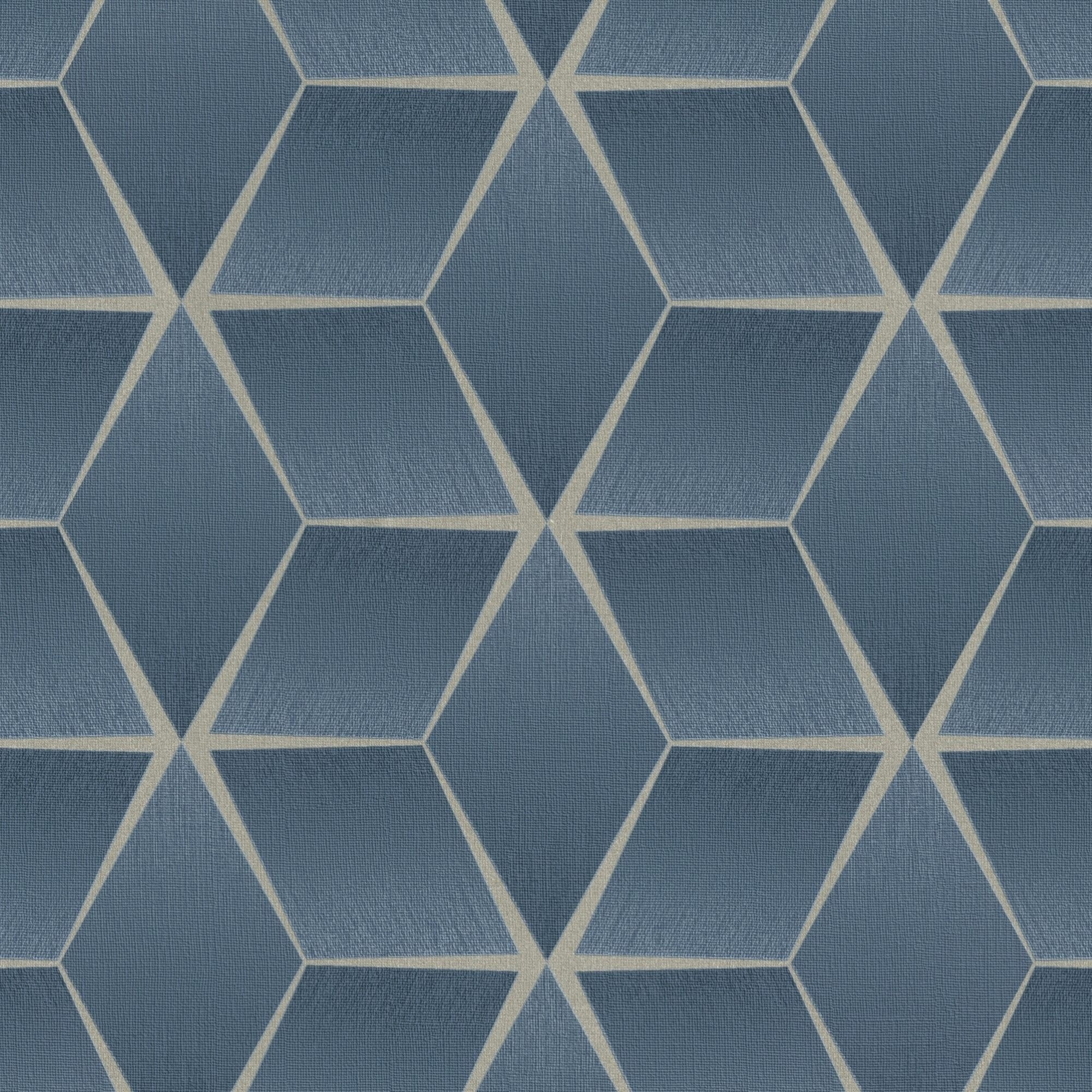 Tapet vinil, model geometric, albastru, rola 10 x 0.53 m - eMAG.ro