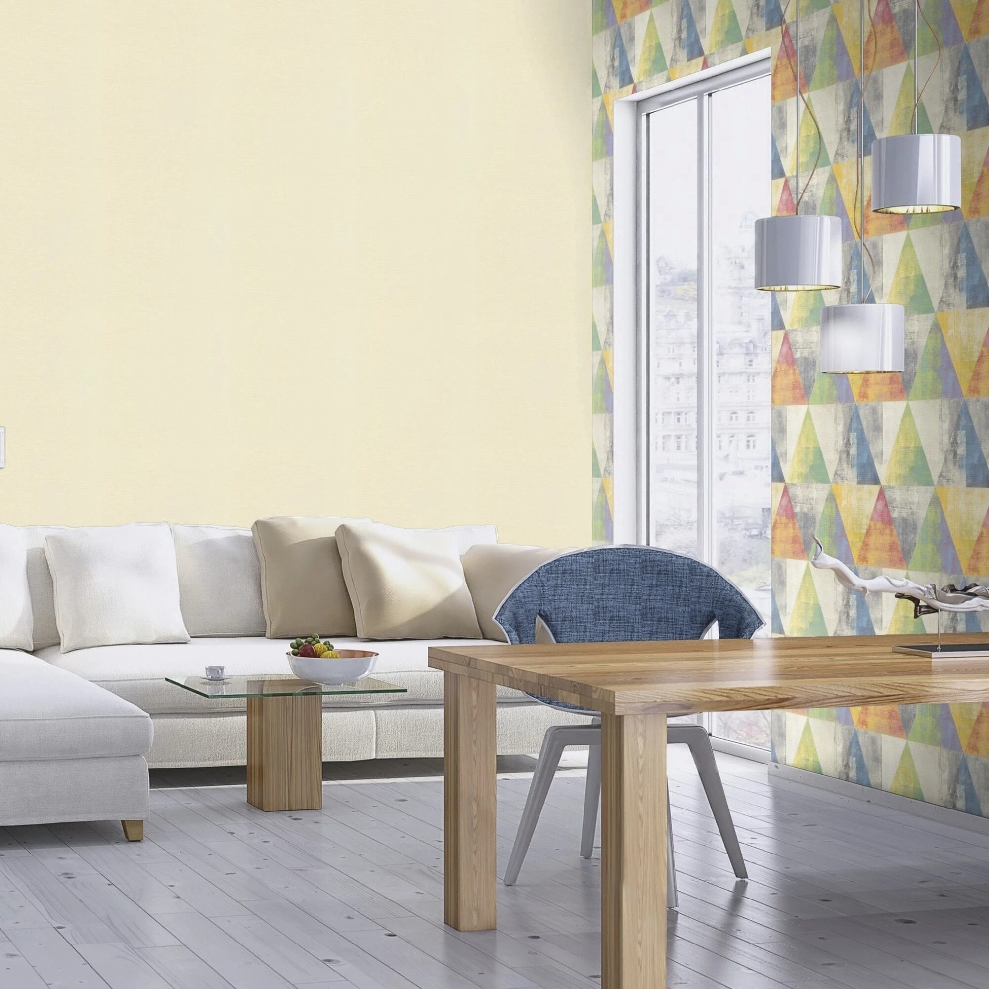 Tapet vinil Inspired, model uni, crem, rola 10 x 0.53 m - eMAG.ro