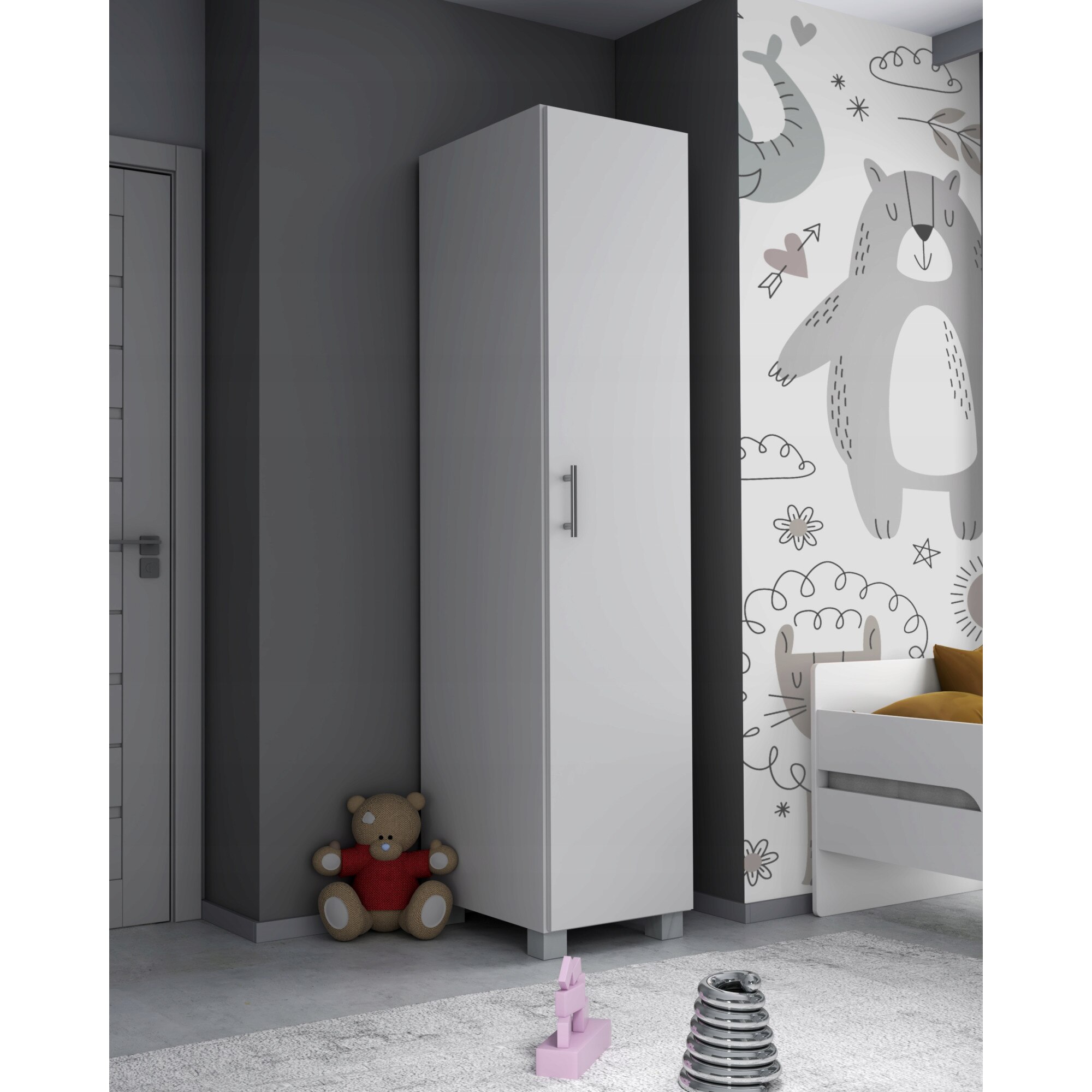 Dulap, 180 cm, PAL/PVC, Alb - eMAG.ro