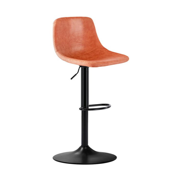 Бар стол Robest Bistro 6, еко кожа, оранжев - eMAG.bg