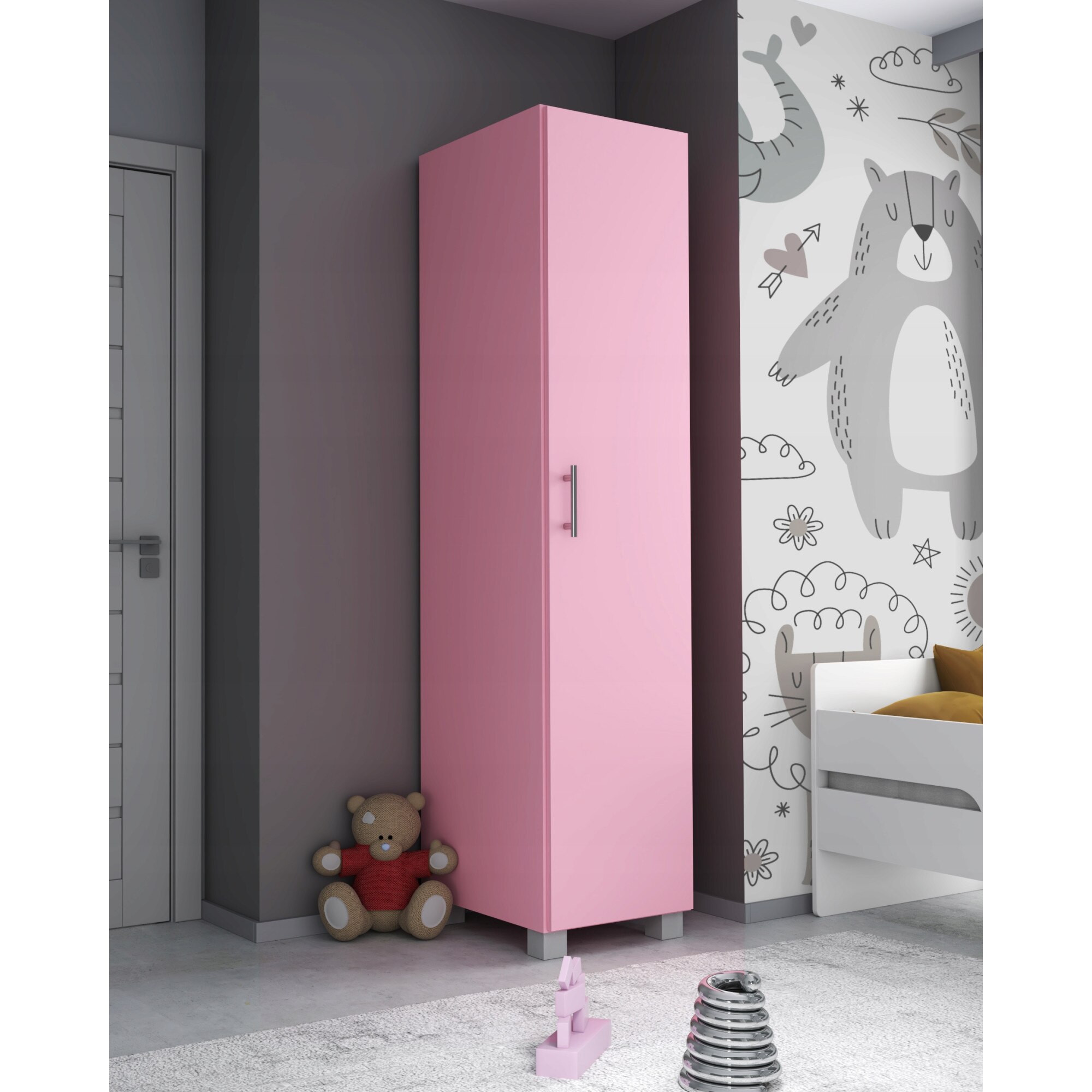 Dulap, 180 cm, PAL/PVC, Roz - eMAG.ro