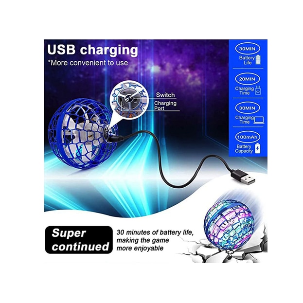 Minge zburatoare LED, Flynova Pro, cablu USB inclus, WSN, Red - eMAG.ro