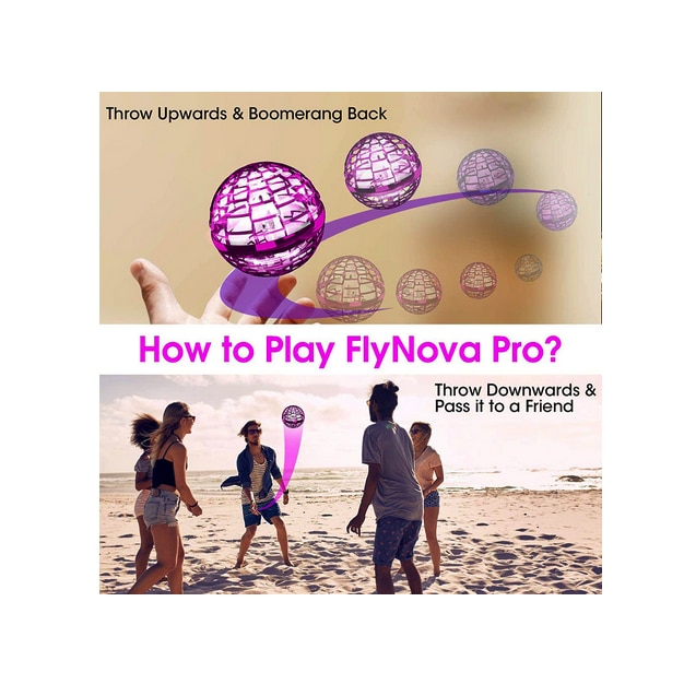 Minge zburatoare LED, Flynova Pro, cablu USB inclus, WSN, Red - eMAG.ro