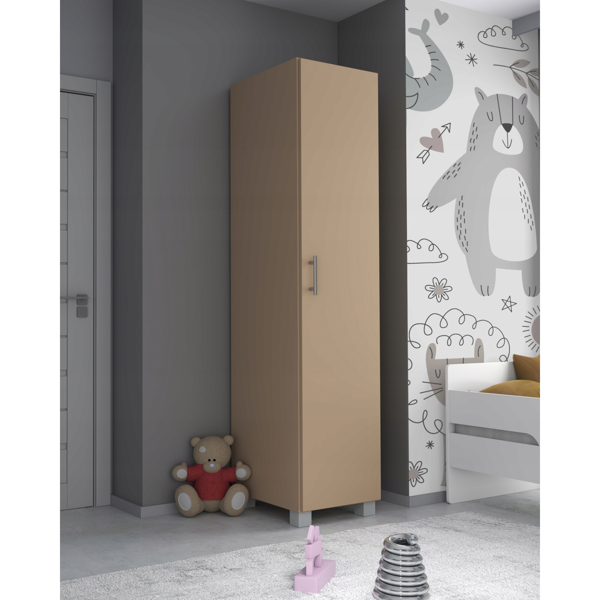 Dulap, 180 cm, PAL/PVC, Bej - eMAG.ro