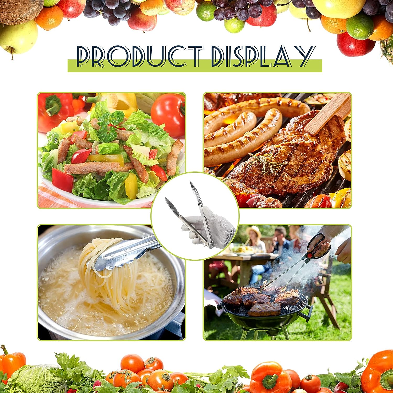 Set 3 clesti din inox, Ronyes, Argintiu - eMAG.ro