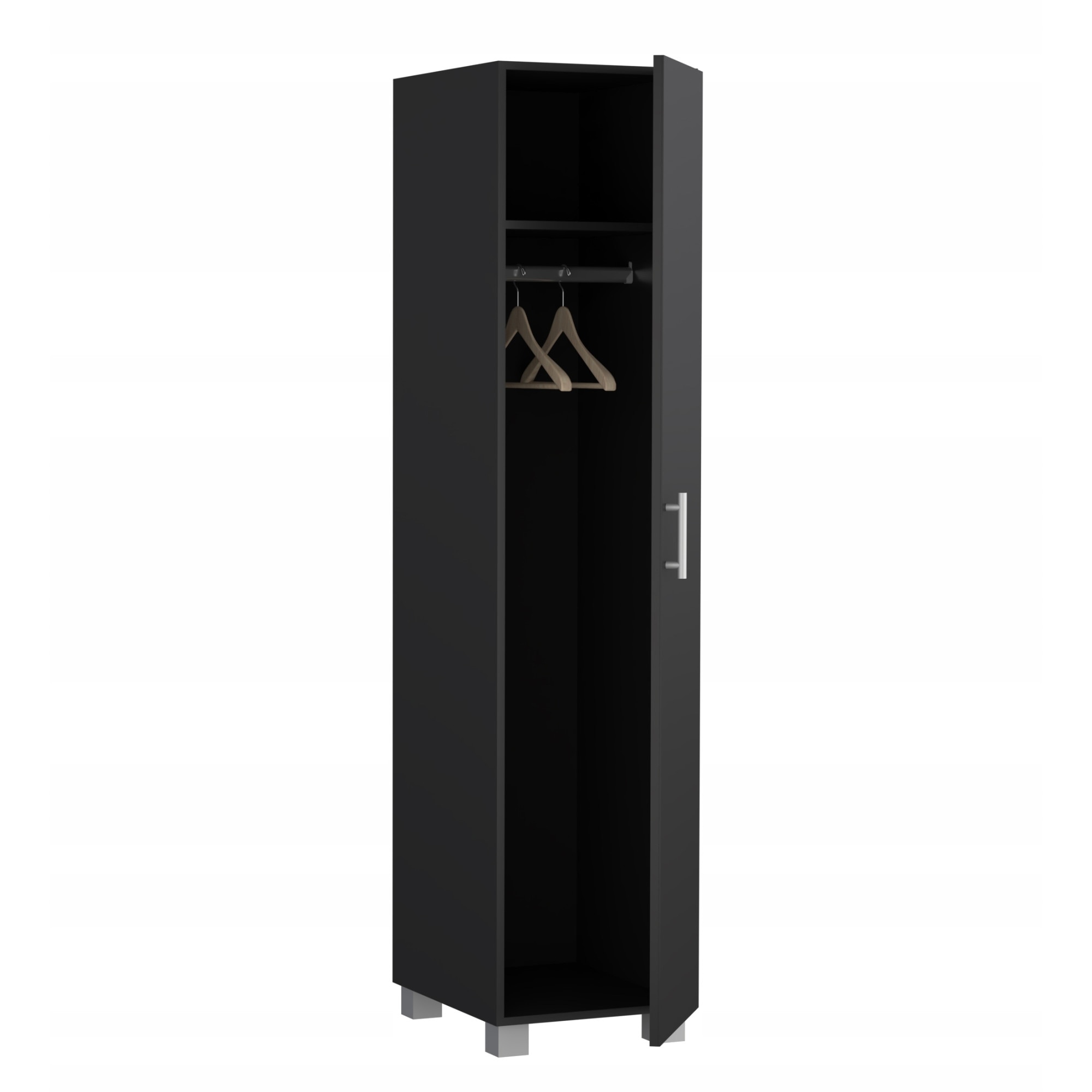 Dulap, 180 cm, PAL/PVC, Negru - eMAG.ro