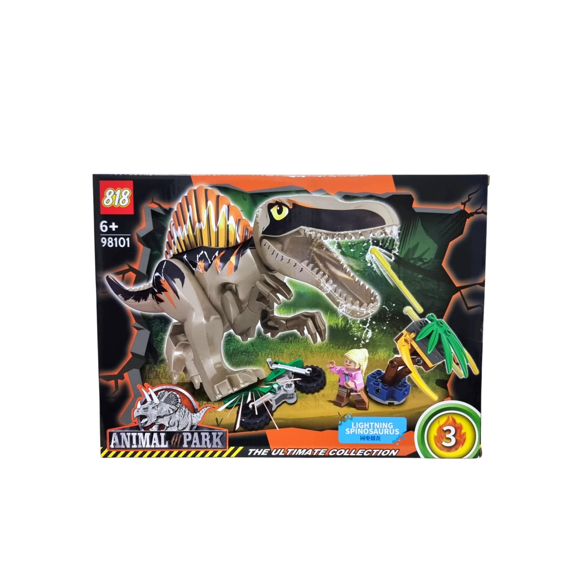 Set constructie, tip LEGO, Animal Park, Dinozauri Lightning Spinosaurus ...