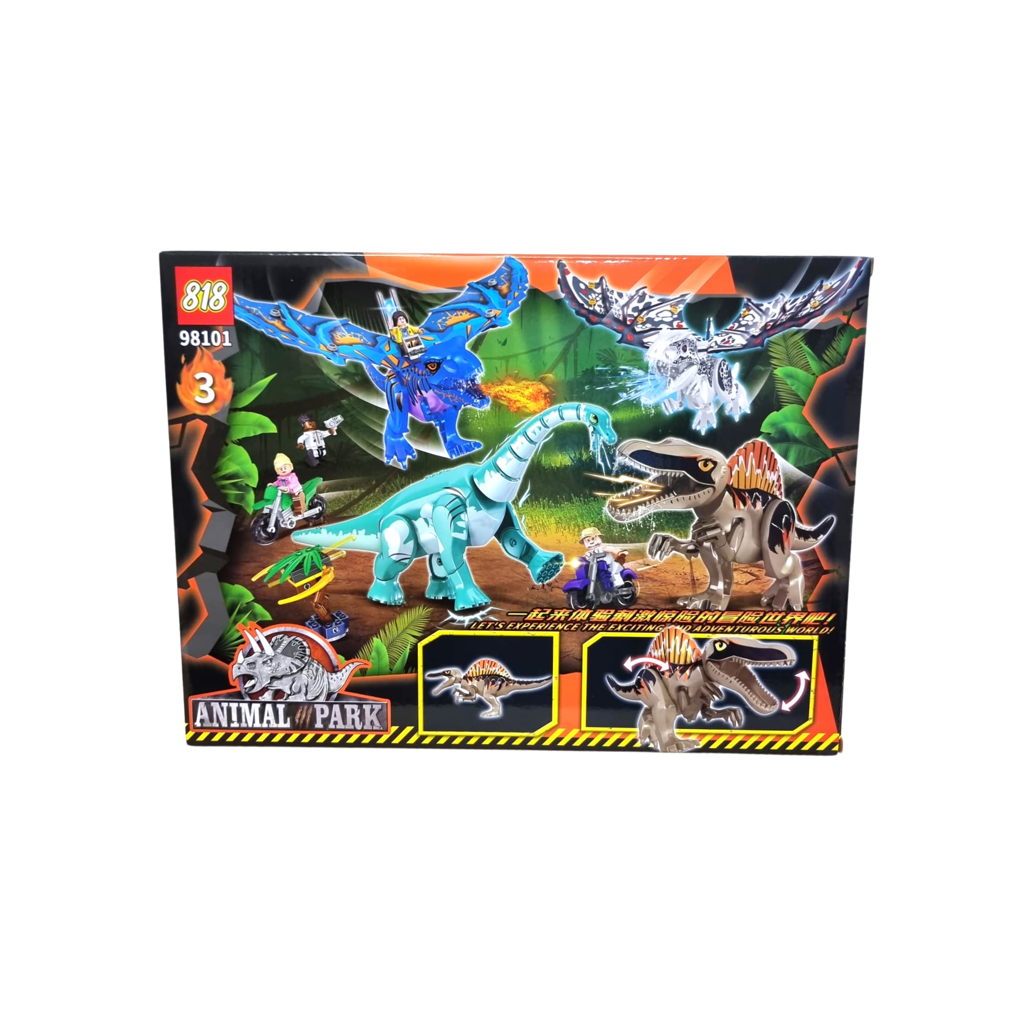 Set constructie, tip LEGO, Animal Park, Dinozauri Tyrannosaurus Spread ...