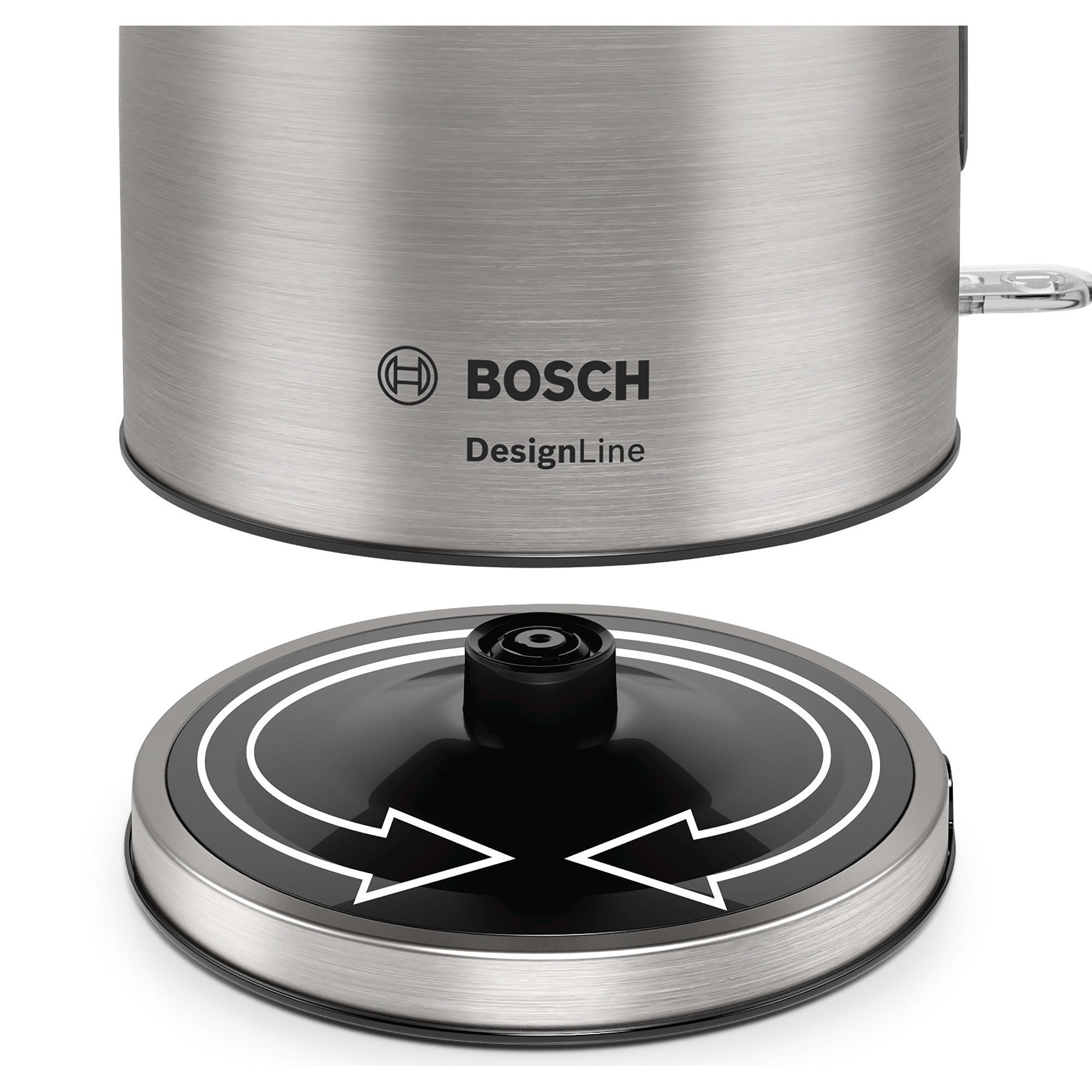 Електрическа кана Bosch DesignLine TWK5P480, 1.7 л, 2400W, Сребрист ...