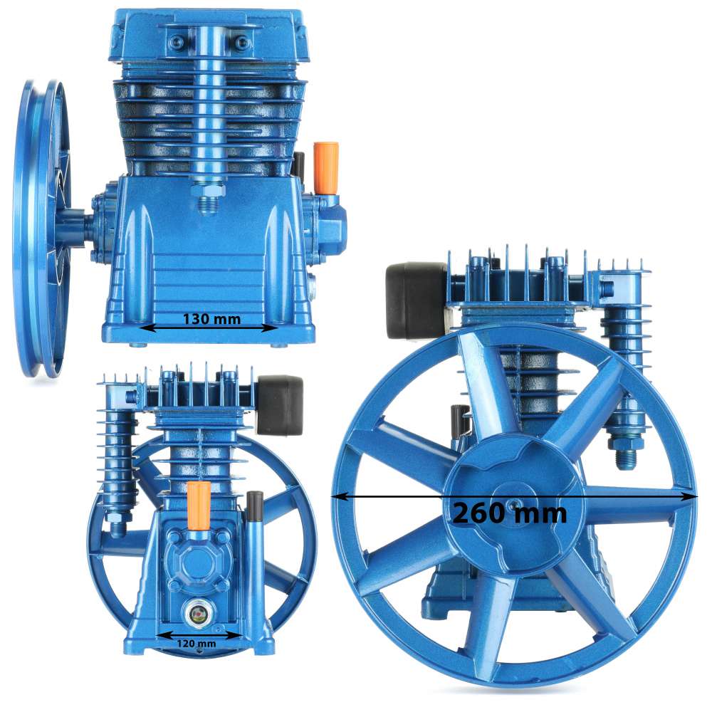 Cap compresor de aer cu 2 pistoane 300l/min 2.2-3 kW 10 bari AC2055 ...