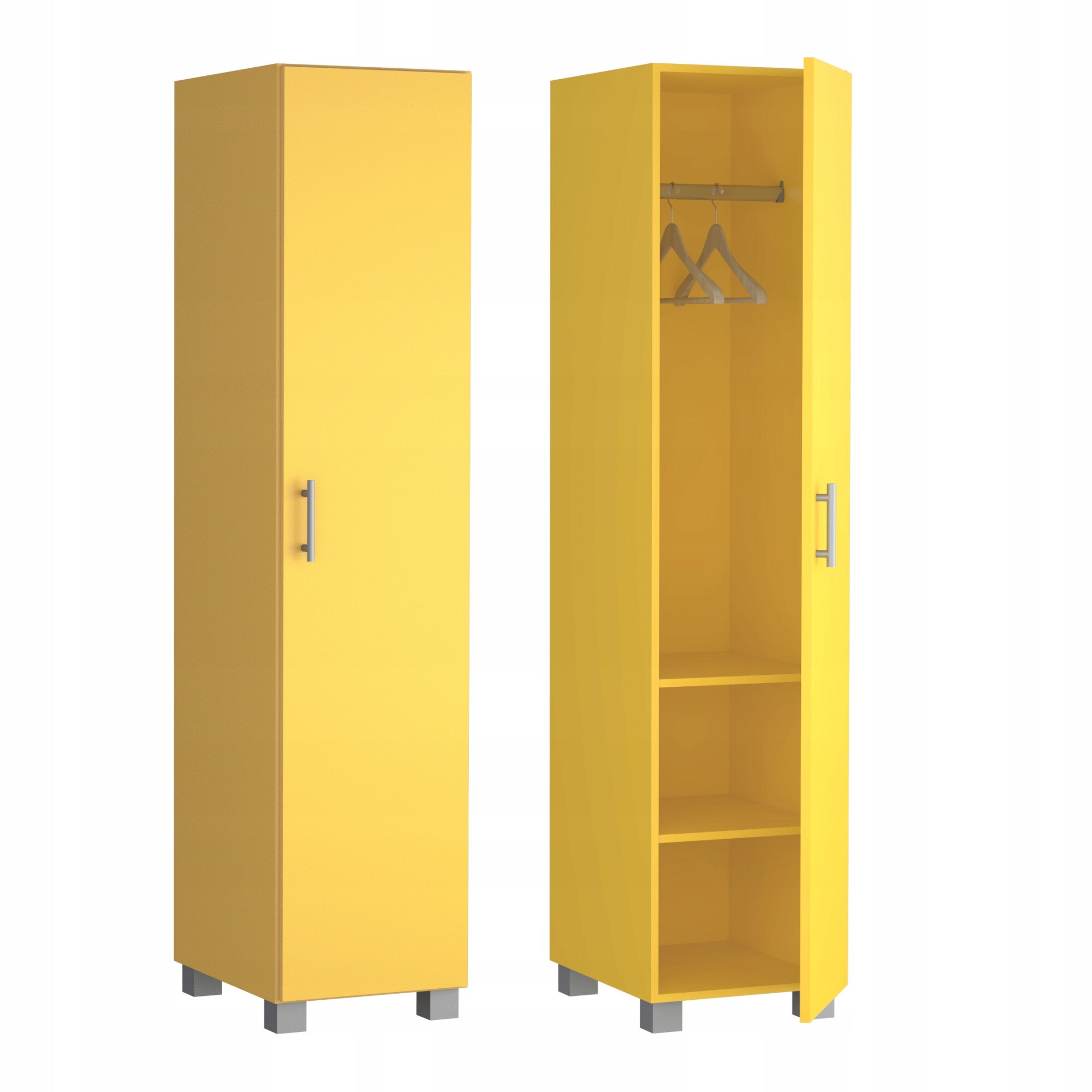 Dulap, 180 cm, PAL/PVC, Galben - eMAG.ro