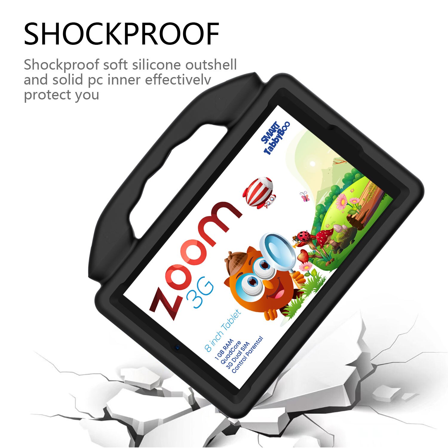 Tableta SMART TabbyBoo Zoom 3G QuadCore dual SIM ecran 8 inch ideala ...