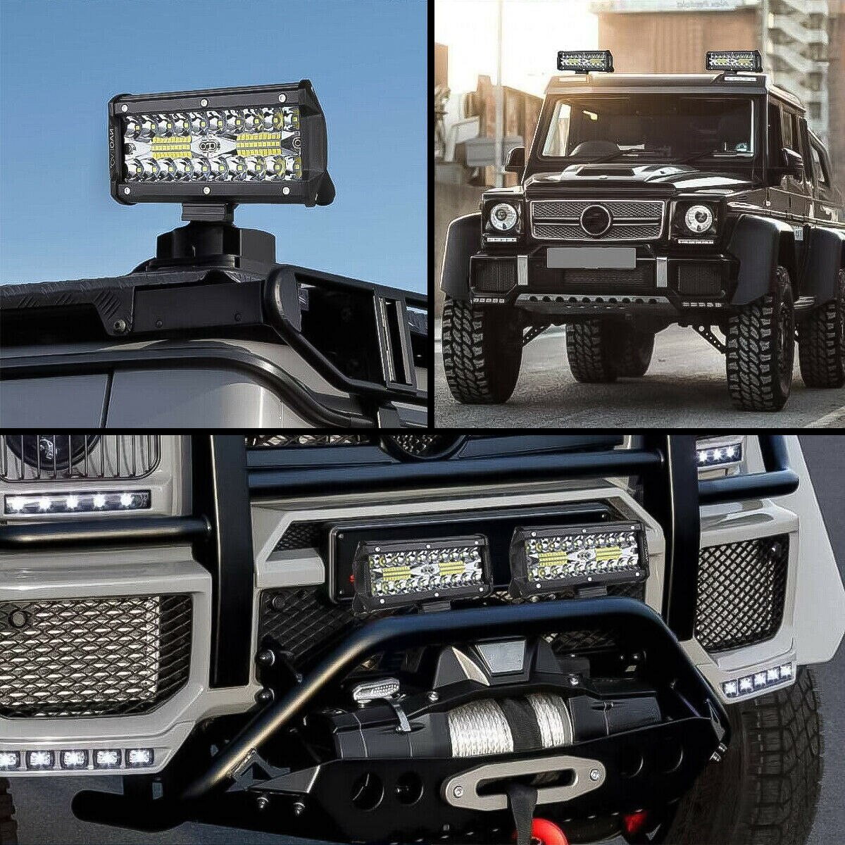 Proiector Auto 120W, 6000K, Off-Road, ATV, Camion, Utilaj, 12V-24V ...