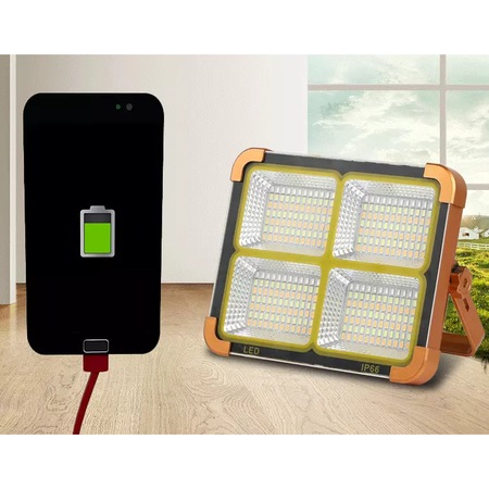 Proiector solar 1000W, power bank 12000 mAh, tip C, 3 tipuri de lumina ...