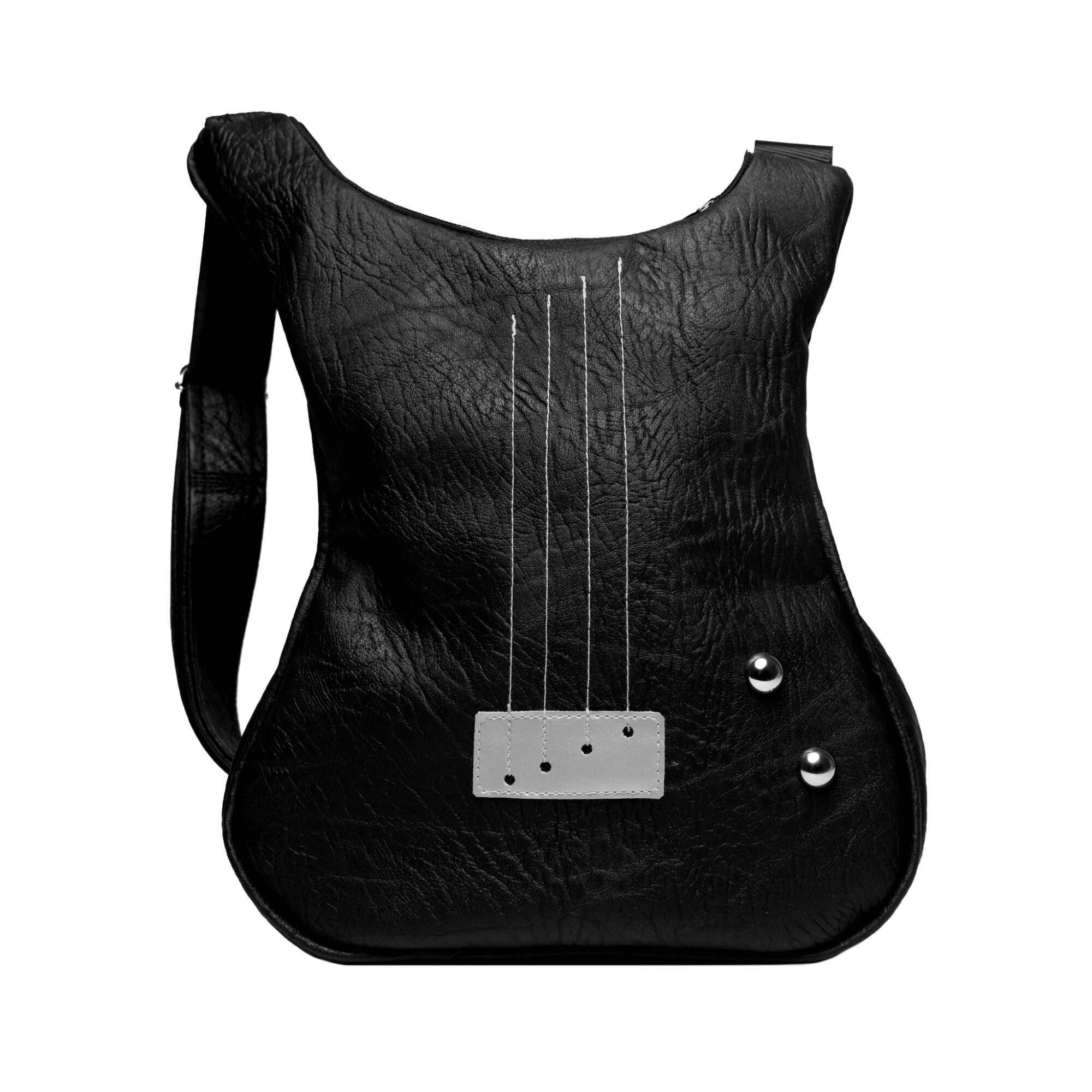 Geanta chitara electrica neagra din piele, 35 x 27 x 7 cm, Solbags ...