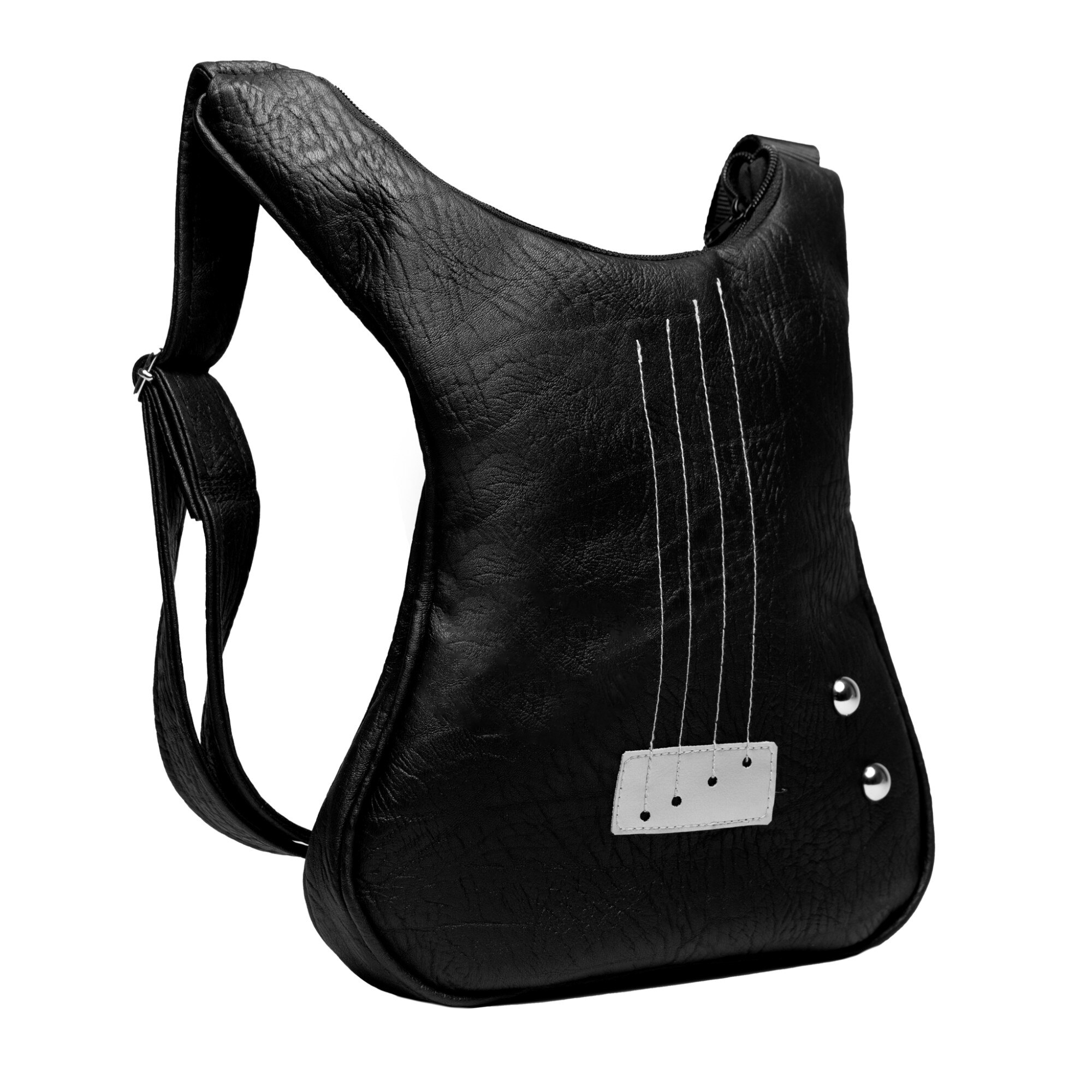 Geanta chitara electrica neagra din piele, 35 x 27 x 7 cm, Solbags ...