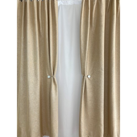 Set 2 buc Draperii In, Bej, 150x245 - eMAG.ro