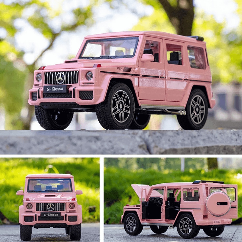 Masinuta de jucarie, Model Mercedes Benz AMG G63 G Class, roz, metal ...