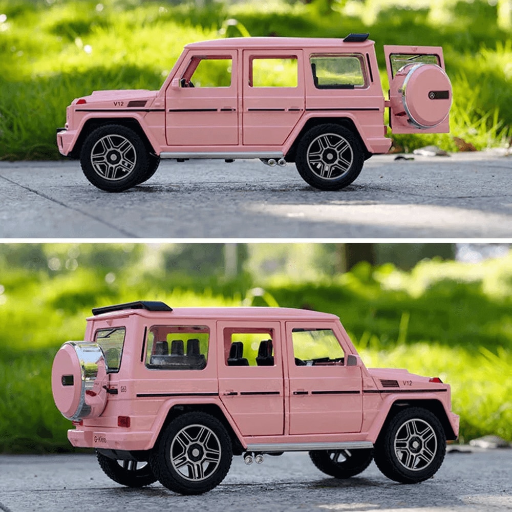 Masinuta de jucarie, Model Mercedes Benz AMG G63 G Class, roz, metal ...