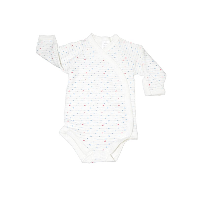 Body cu maneca lunga pentru baieti Mini Junior CA52427-3-56, Alb 56 CM ...