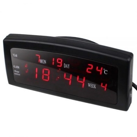 Ceas Digital Cu Led Rosu, Alarma, Calendar Si Temperatura, 909A - eMAG.ro