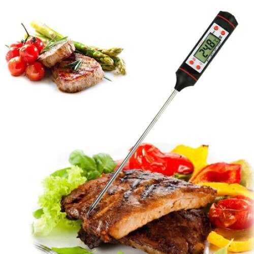 Termometru alimentar, eSimplu®, digital, pentru carne, metalic, -50 ...