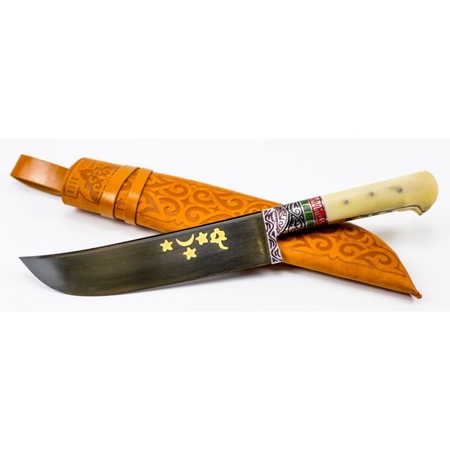 Cutit 30cm, Pichoq din os, maner yerma (nituit), cu husa - eMAG.ro