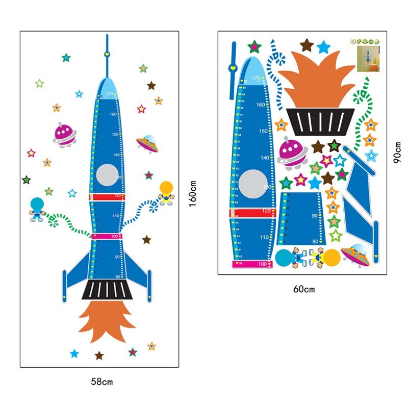 Stickere copii - Grafic de crestere Racheta spatiala - masurator ...