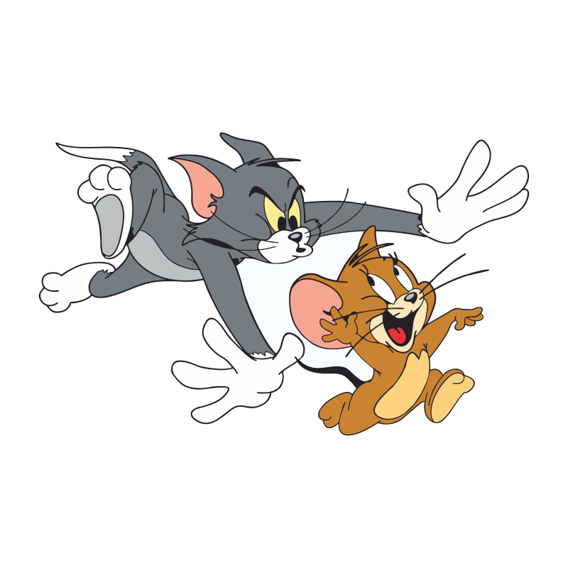 Set 2 Stickere Tom & Jerry, stanga-dreapta 70 x 40 cm - eMAG.ro