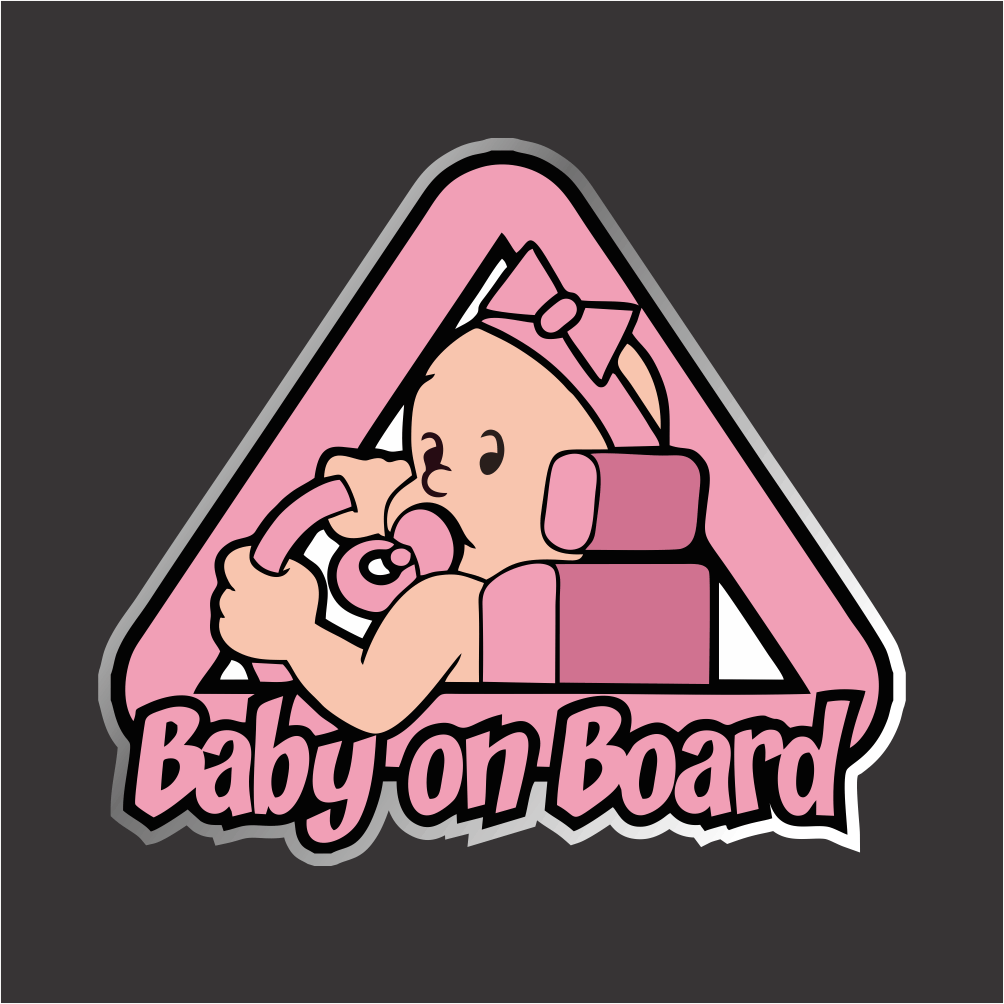 Sticker Baby Girl on Board 3 Reflectorizant, 20 x 20 cm - eMAG.ro