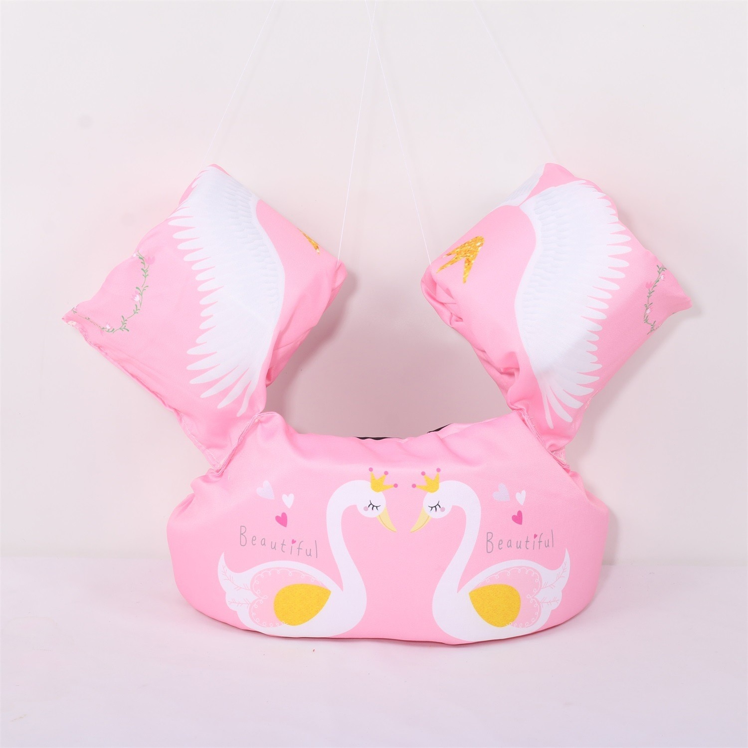 Vesta de salvare pentru copii cu aripioare de inot, Flippy, Roz, Model ...