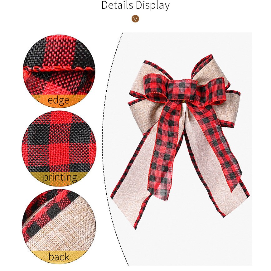 Комплект от 2 коледни панделки, Каре, Чул, 2 стила, 30x19 см - eMAG.bg