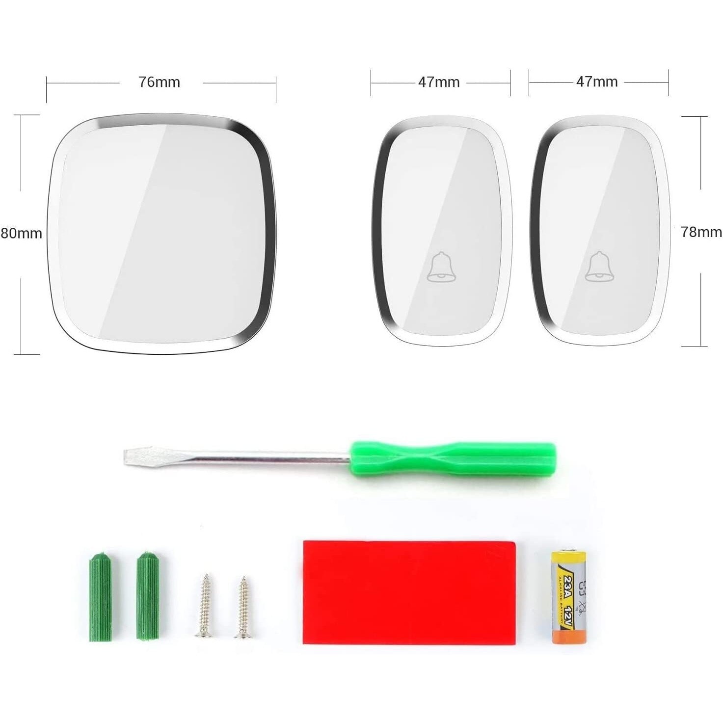 Sonerie Fara Fir / Wireless cu 2 emitatoare si 1 receptor, Distanta 300 ...